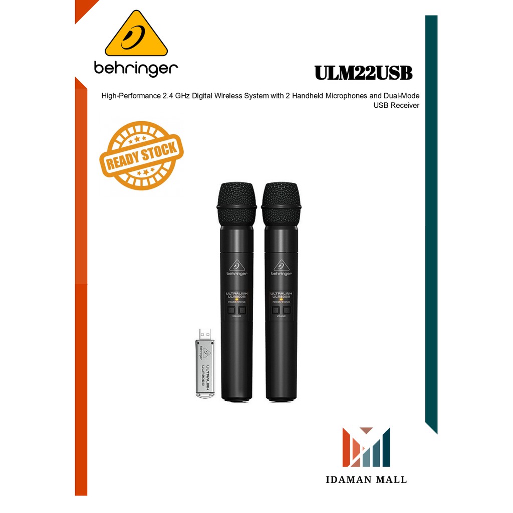 (READY STOCK) Behringer ULM202USB / ULM 202 USB MIC 2.4 GHz Dual ...