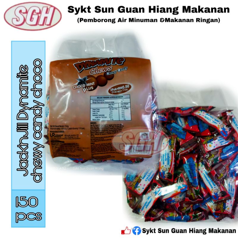 Jack'nJill Dynamite chewy candy choco 150pcs | Shopee Malaysia