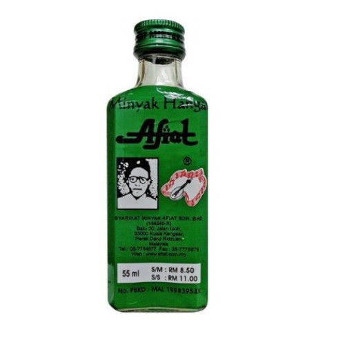 Minyak Hangat Afiat (55ml) | Minyak Urut Massage Oil Afiat | Shopee ...