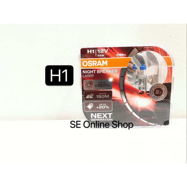 Original Osram Night Breaker Laser + 150% Brighter H1 Buld | Shopee ...
