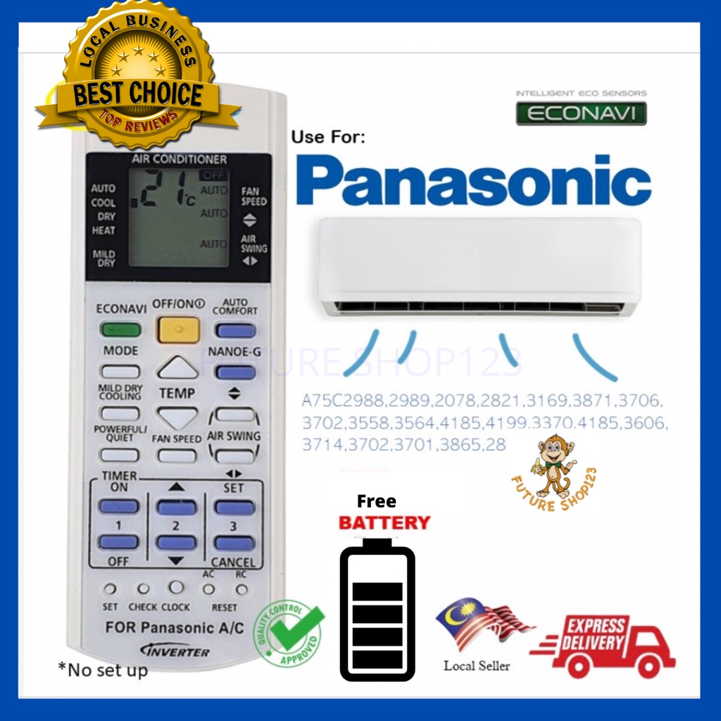 Panasonic INVERTER Air Cond remote control For S10-PKH model CS-S24PKH ...