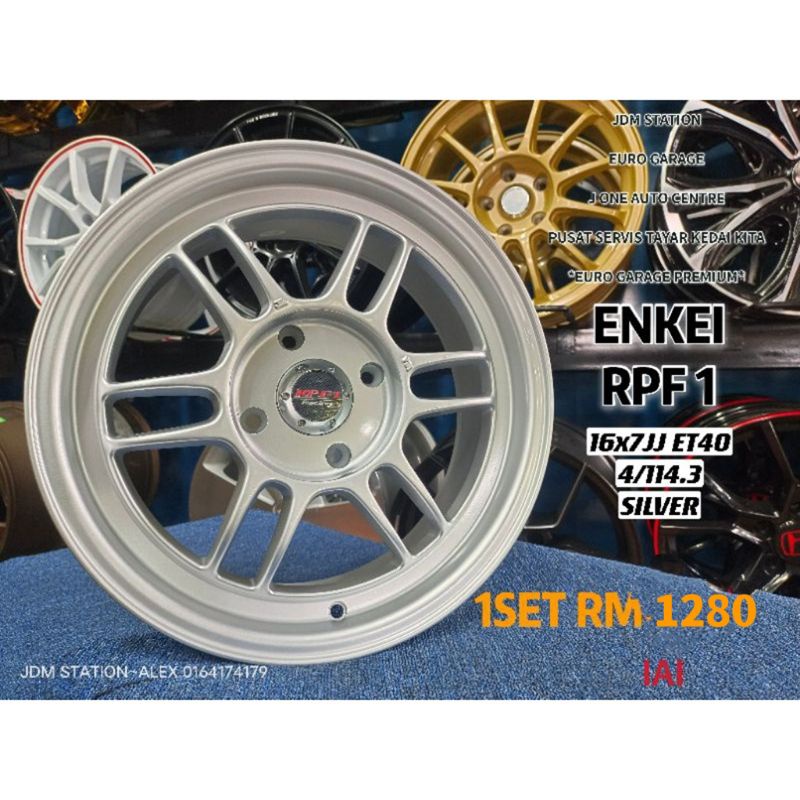 ENKEI RPF1 16INC SPORT RIM BARU WAJA PERSONA SATRIA NEO SAGA BT3 ...