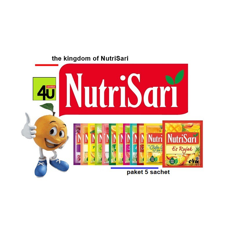 Nutrisari ORANGE Flavored Instant Powdered Drink - PACKAGE OF 5 SACHETS ...