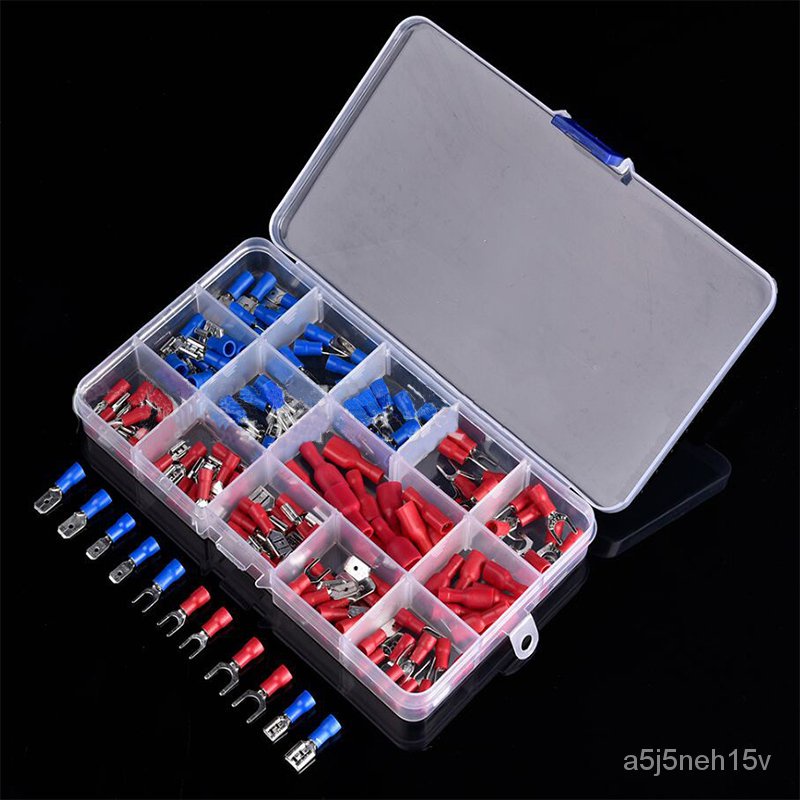 140pcs/Set Assorted Insulated Fork U-type Terminals Connectors Kit ...