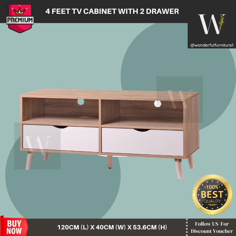 Wonderful Furniture 4ft TV Cabinet Hall Cabinet Living Room Furniture ...