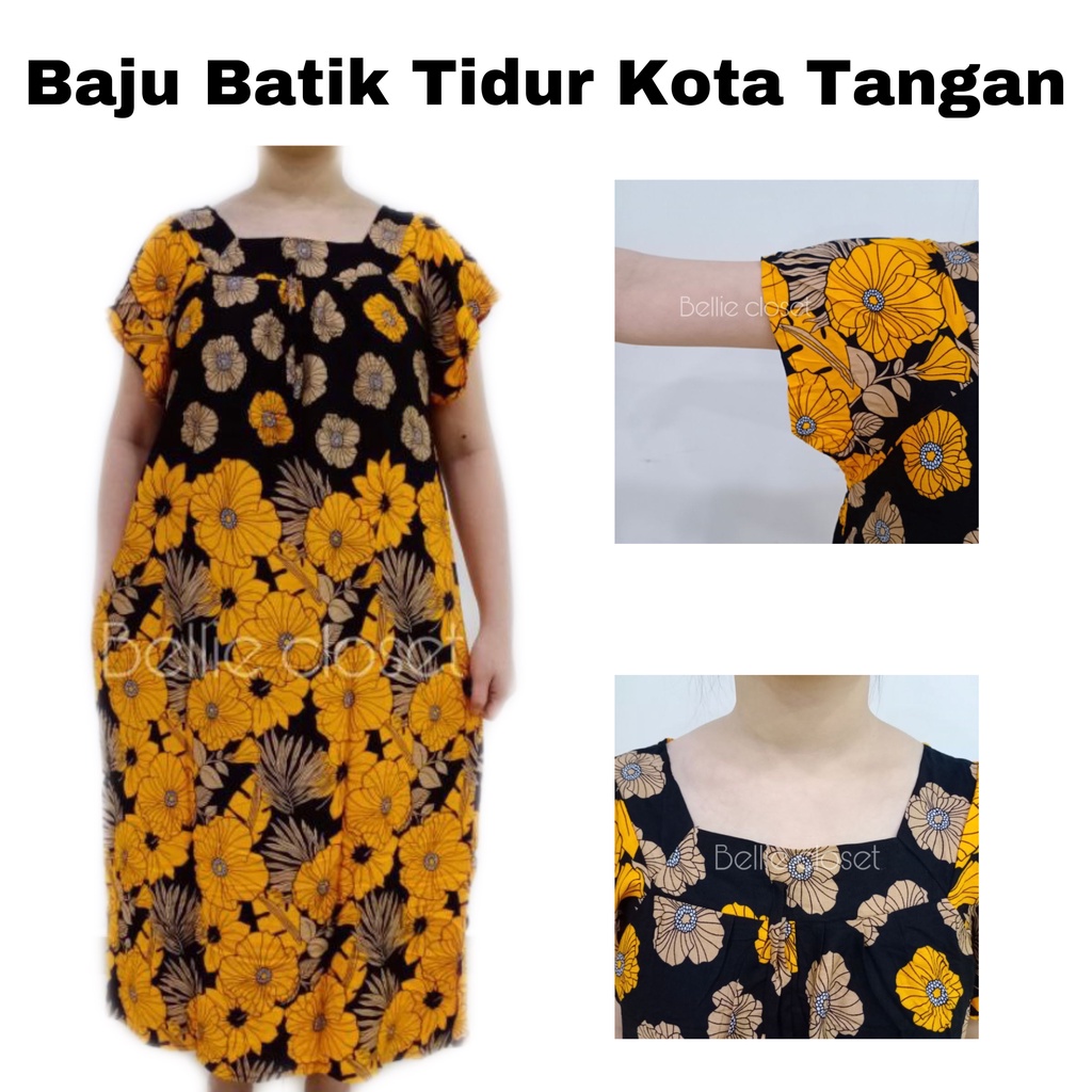 Baju Tidur Batik Kotak Tangan/ Nighty Batik. | Shopee Malaysia