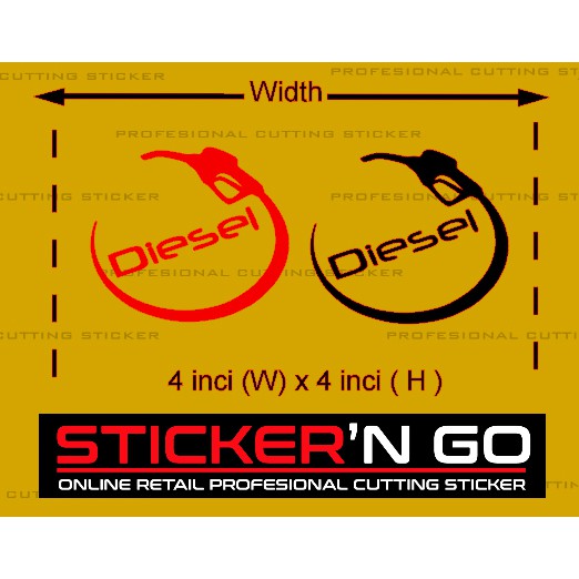 STICKER CUTTING CUSTOM DIESEL LOGO DESIGN FOR CAR TANKS COVER | Shopee ...