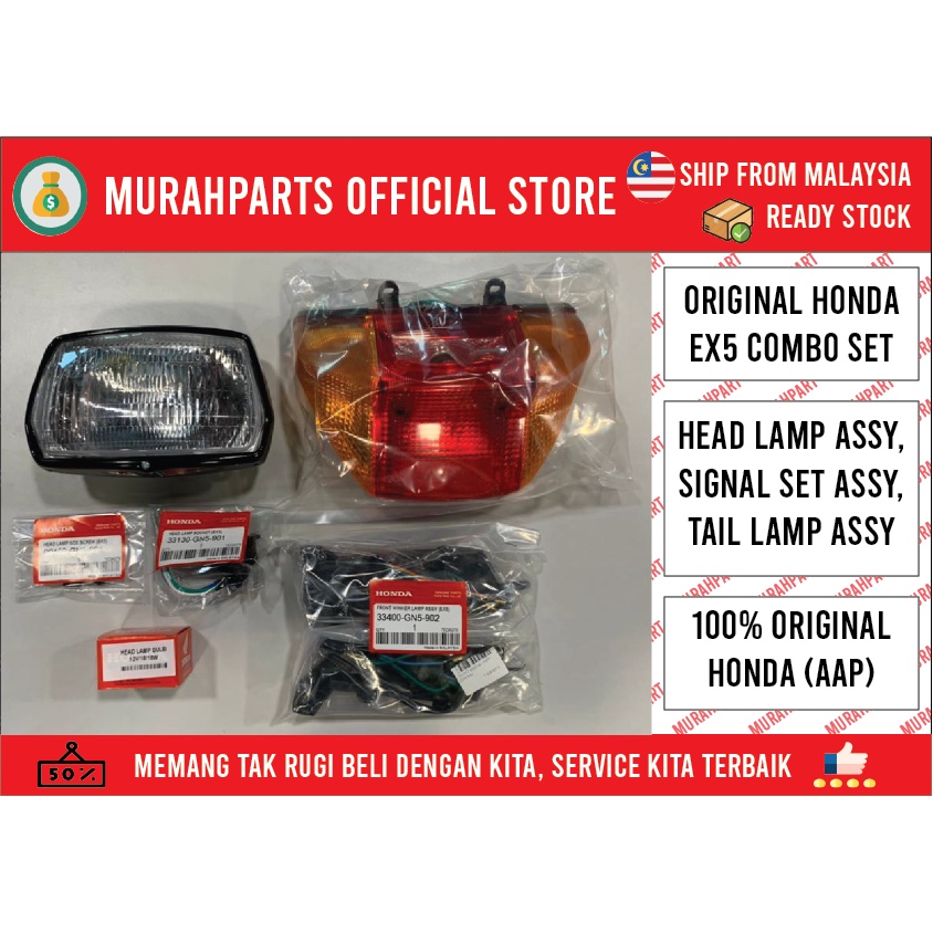 Original HONDA EX5 Combo Set Head Lamp Tail Lamp Signal Assy Complete ...
