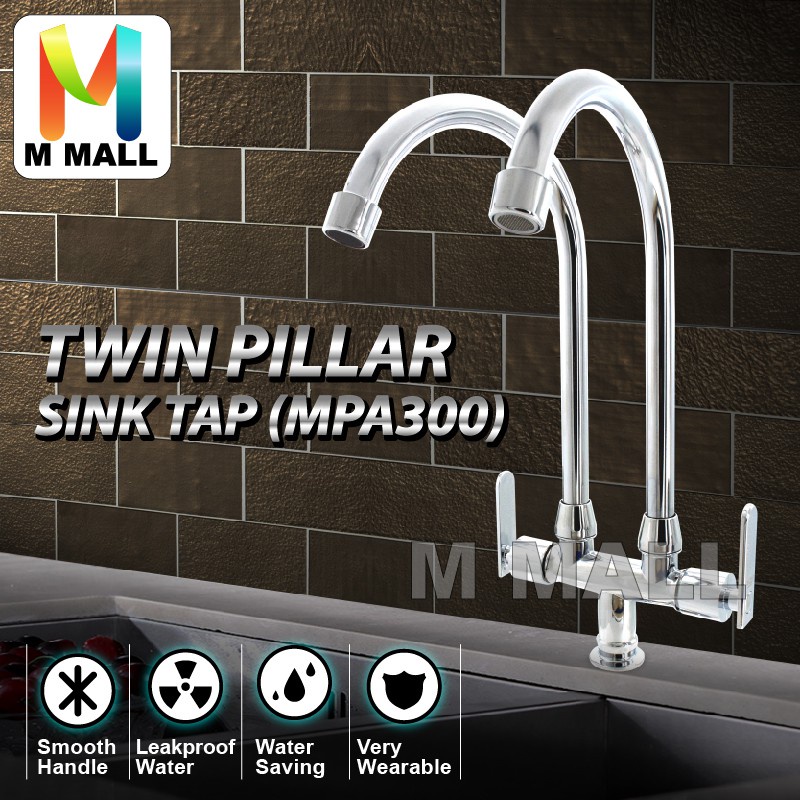 MCPRO Kitchen Faucet TWIN PILLAR SINK TAP (MPA300) | Shopee Malaysia