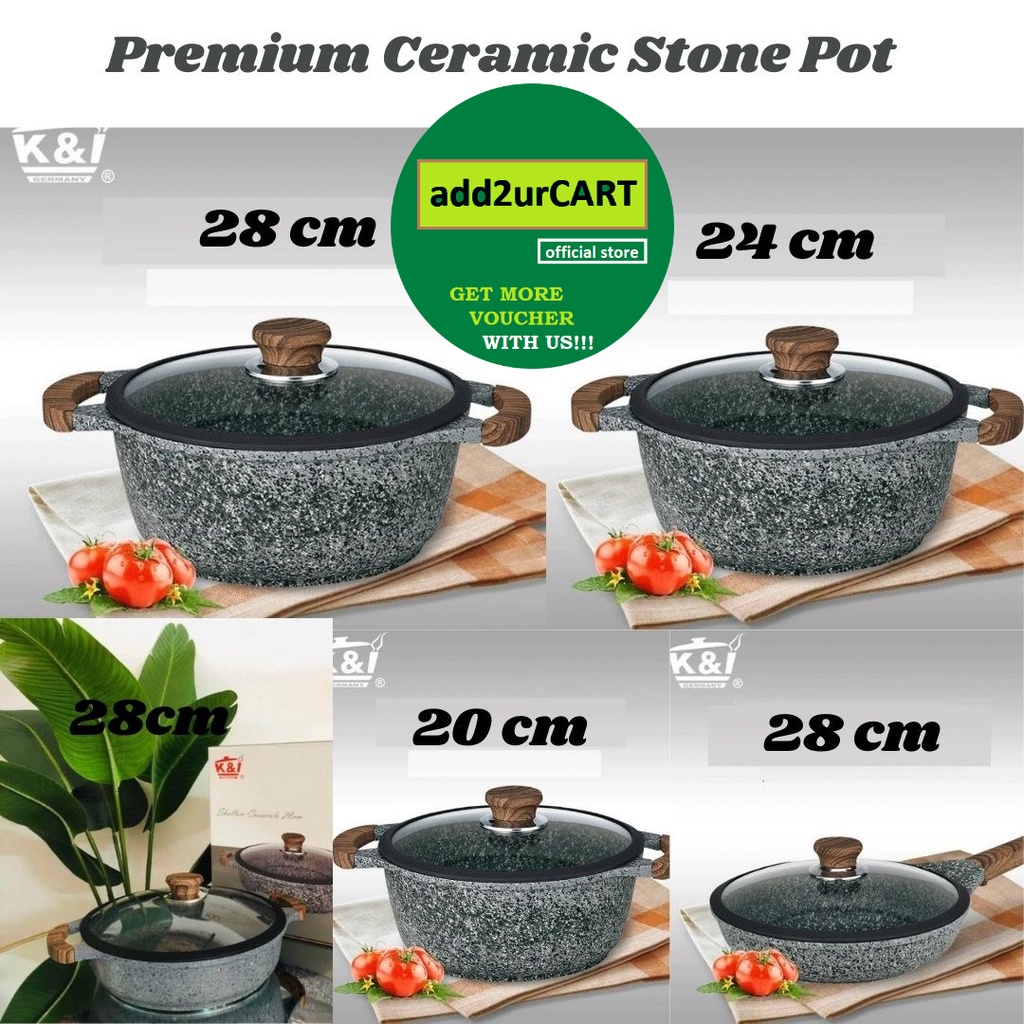 Periuk Rendang Periuk Batu Granite Induction Ceramic Stone Casserole ...