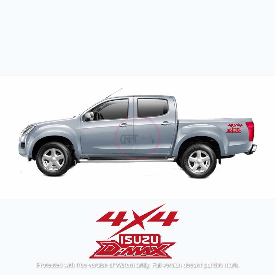 CFS237 ISUZU Dmax D'Max 4X4 (2pcs) Stiker Sticker Vinyl Decal Stripes ...