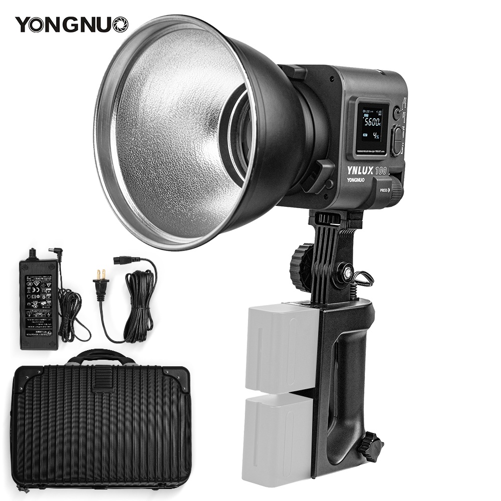 Yongnuo YNLUX100 100W Bi-Color 3200-5600K LED Video Light Bowens Mount Handheld Outdoor ...