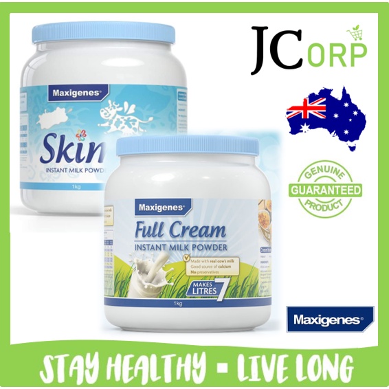 Maxigenes Full Cream / Skim Instant Milk Powder 1kg - Makes 7 Litres ...
