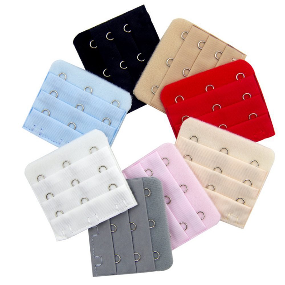 10Pc Ladies Bra Extender Strap Extension 1-4 Hooks 3 Rows Adjustable ...
