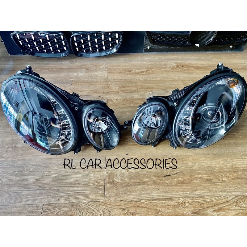 Mercedes benz w211 E class front headlamp headlight head lamp light led ...