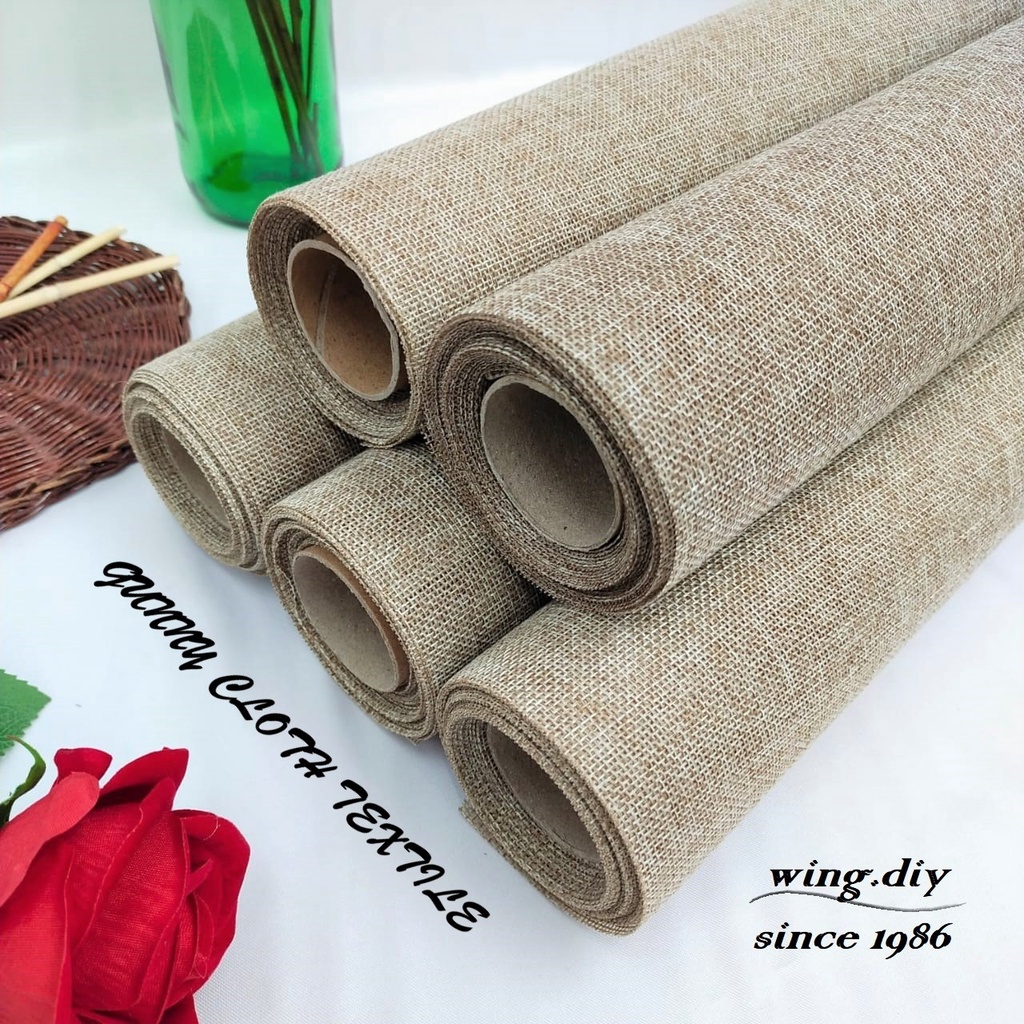 (48CM X 5YARDS +-) GUNNY CLOTH TEXTILE ROLL / JUTE BURLAP CLOTH ...