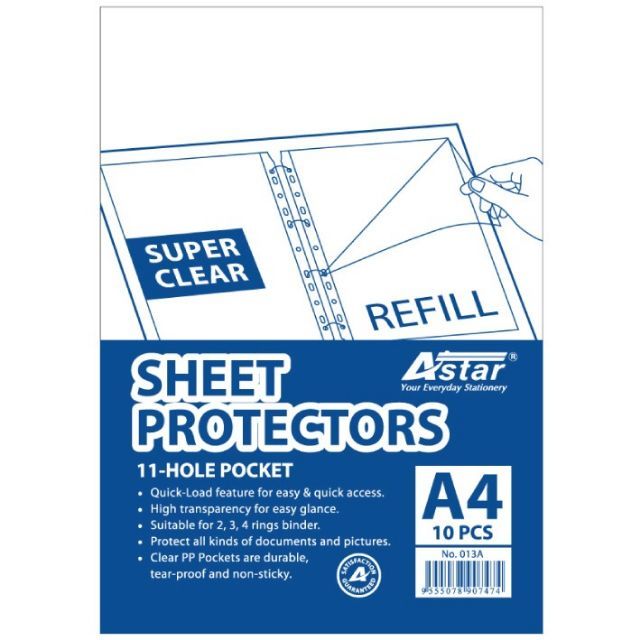 Astar A4 sheet protectors 10's (013A) | Shopee Malaysia