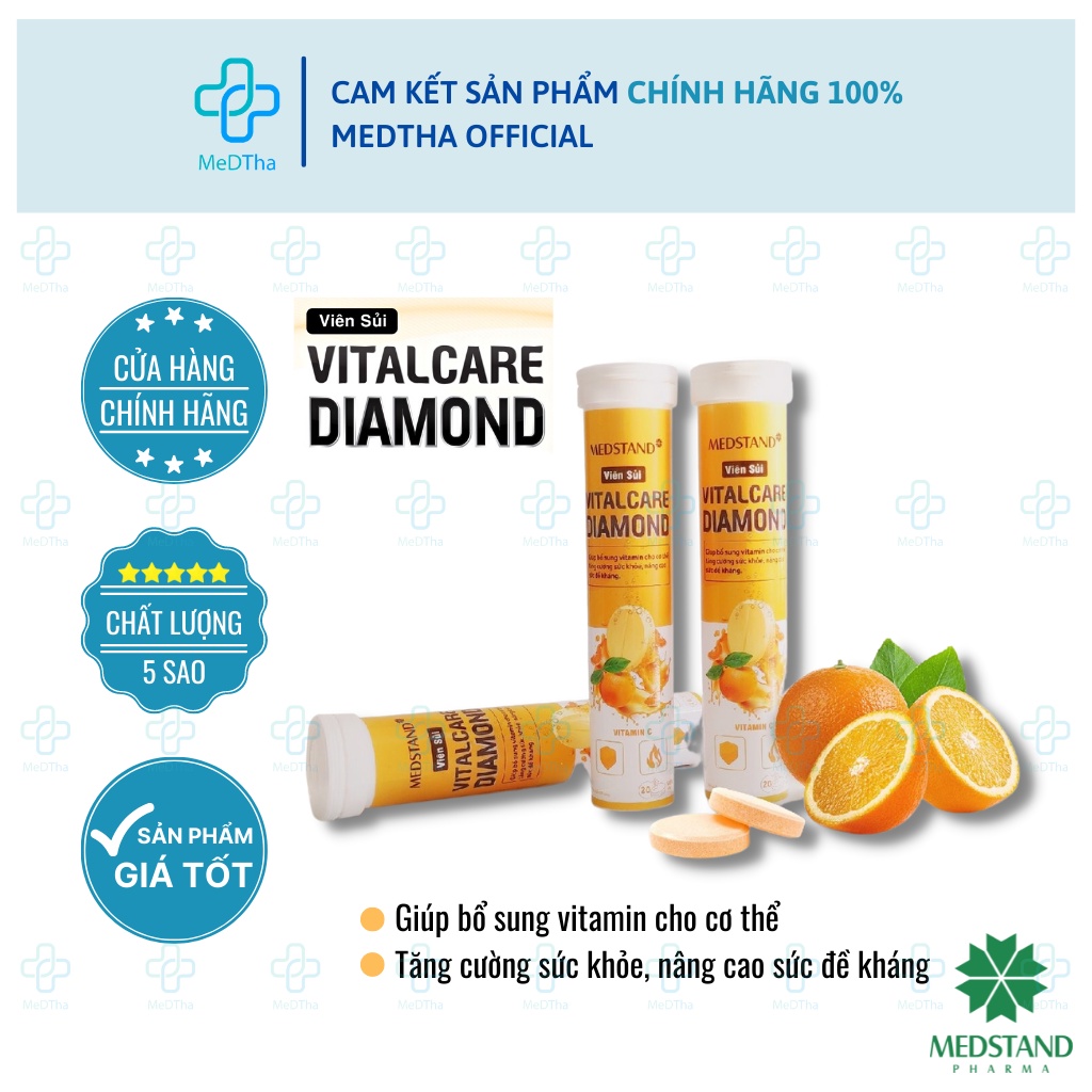 Vitalcare Diamond Effervescent Tablets - Multivitamin, Vitamin C ...