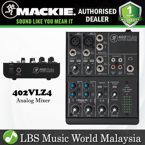 Mackie 402VLZ4 4-channel Mixer Analog Compact Mixers With Onyx (402 VLZ4) | Shopee Malaysia