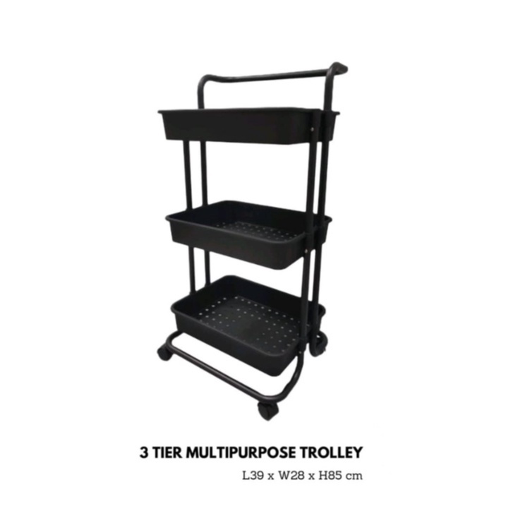 (READY STOCK)3/4 Tier Multifunctional Storage Trolley Organizer Office ...