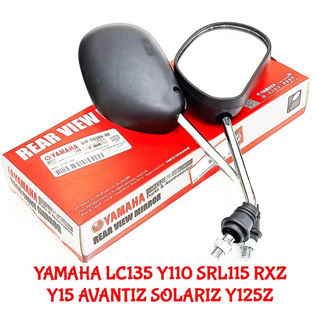 ORI THAILAND YAMAHA SIDE MIRROR LC135 Y110 SRL115 RXZ Y15 AVANTIZ SOLARIZ Y125Z BATANG CHROME ...