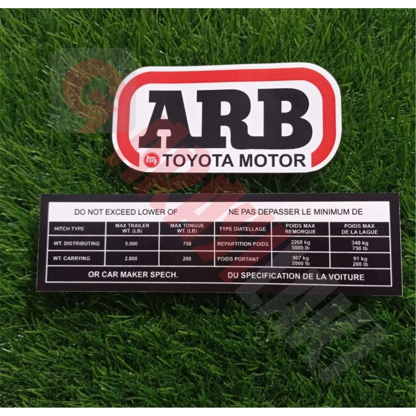 Toyota MOTOR ARB STICKER 1set | Shopee Malaysia
