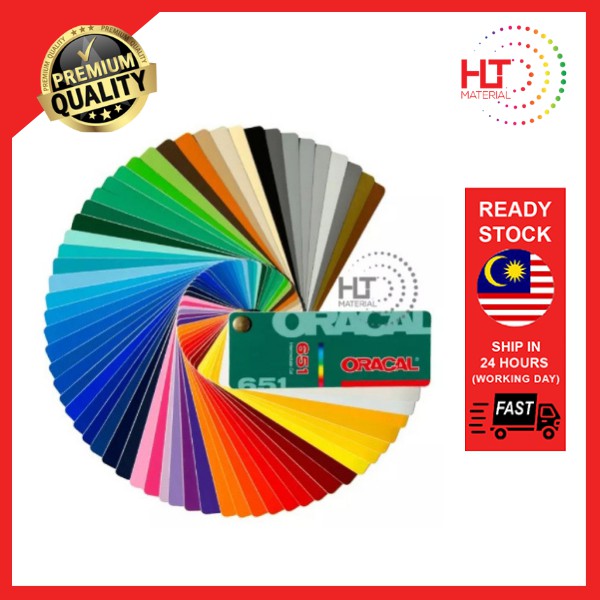 ORACAL 651 Sticker Vinyl 4 Ft (Width) X 1 Ft (Length) G020 to G045 and ...