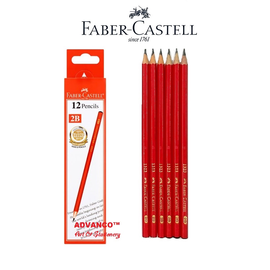 FABER CASTELL 132312 2B PENCIL (12PCS/BOX) | Shopee Malaysia