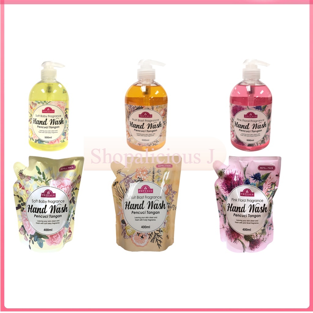 TOPVALU Hand Wash - Assorted Fragrance (Bottle 500ml/Refill 400ml) | Shopee Malaysia