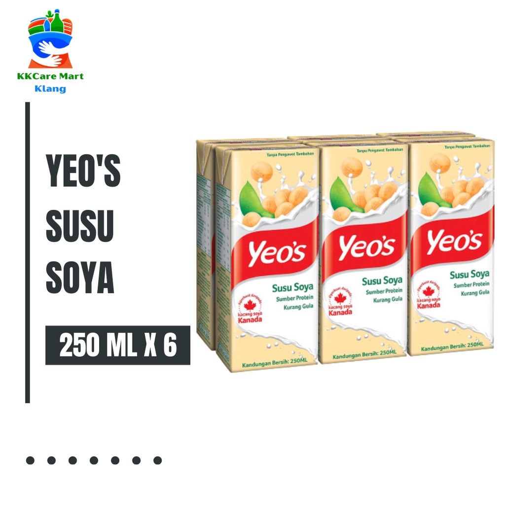 Yeo's - Susu Soya Soy Bean Milk – 250ML x 6 | Shopee Malaysia