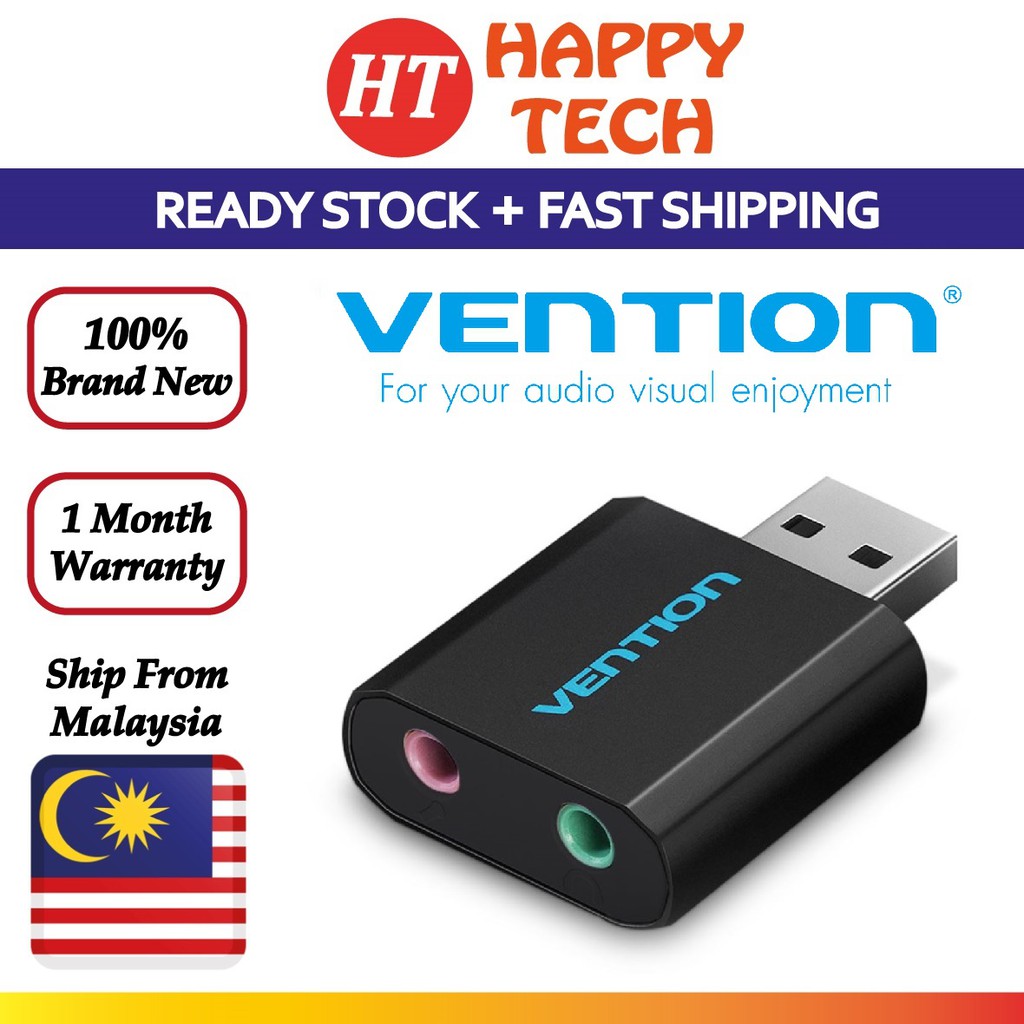 Vention USB External Sound Card 3.5mm AUX Mic Adapter Stereo Audio ...