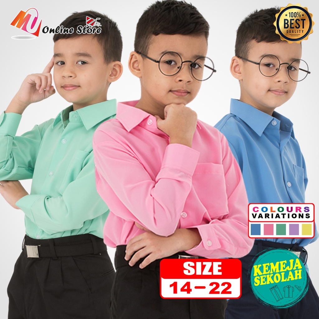 MU KEMEJA PENGAWAS SEKOLAH LENGAN PANJANG LICIN / KEMEJA PENGAWAS ...