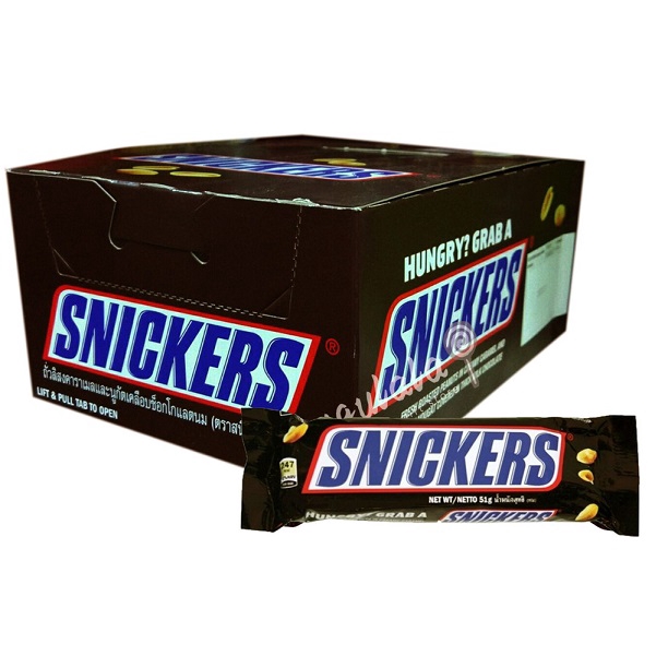 24 Pcs Large Snickers Peanut Nougat Chocolate Bar 51g HALAL (LOCAL ...