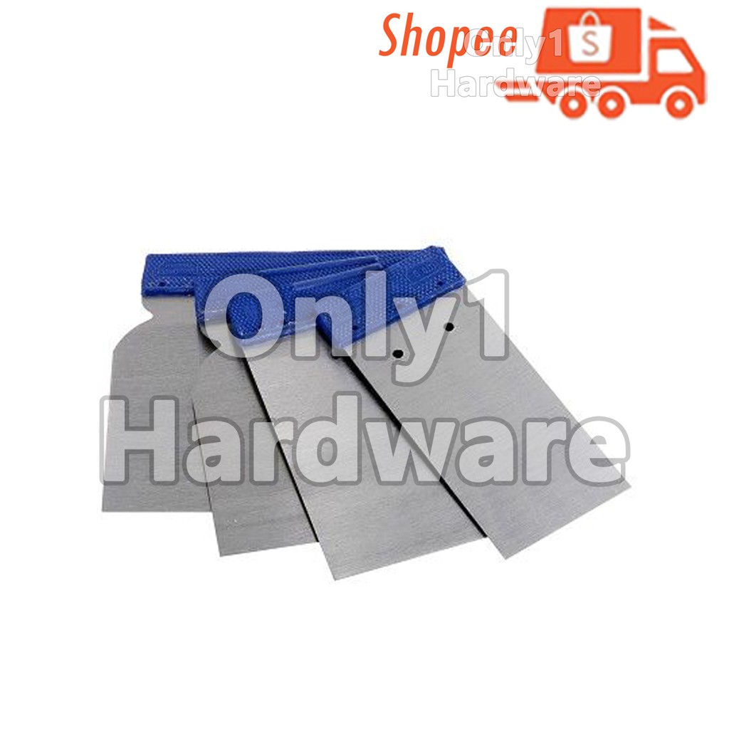 4PCS STEEL SCRAPPER SET METAL SQUARE PUTTY KNIFE SET METAL SCRAPPER SET ...