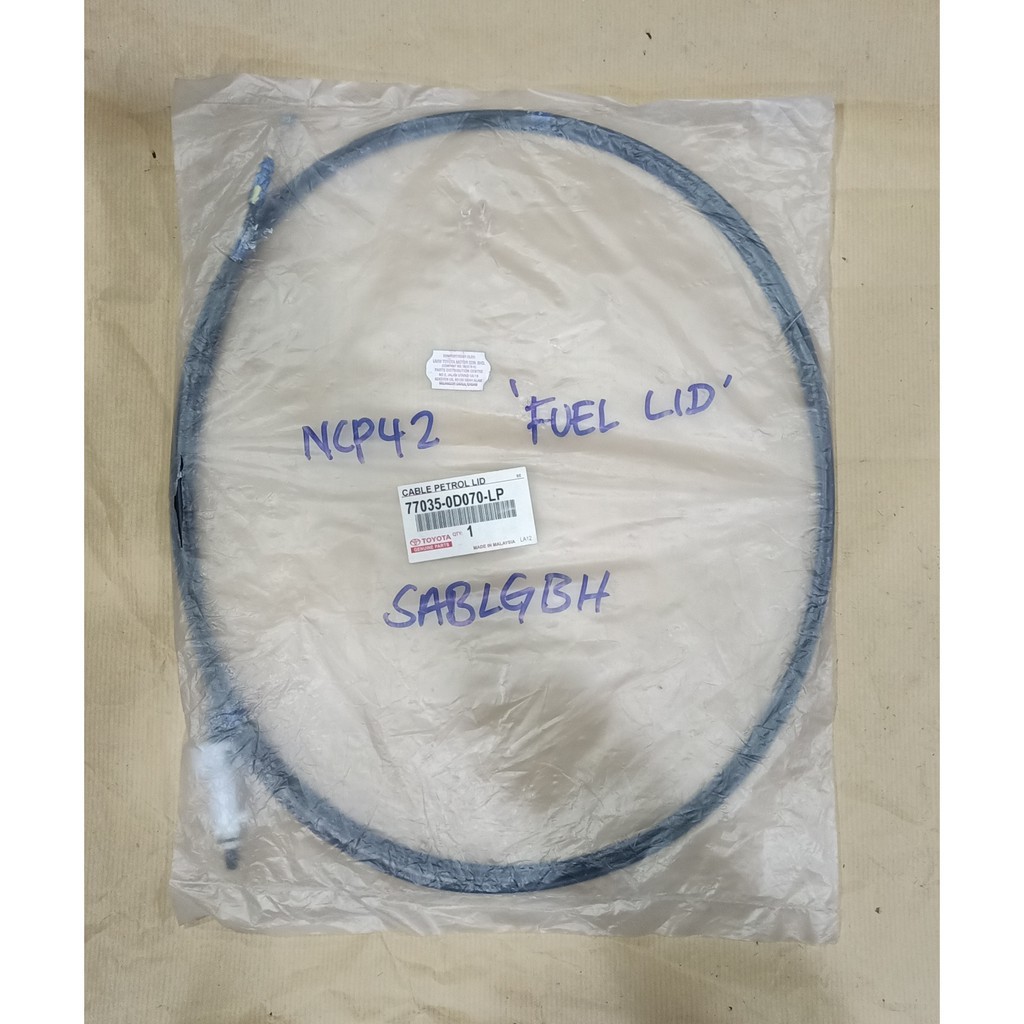 [100% ORIGINAL] FUEL LID CABLE TOYOTA VIOS NCP42 [2003~2007] (77035 ...
