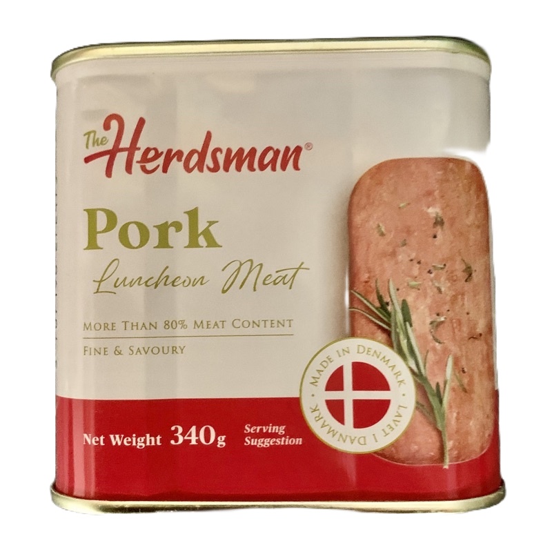 NEW STOCK EXP 2029 DENMARK PRODUCT (NON-HALAL) Herdsman Pork Lucheon Meat 340g 丹麦午餐肉 340g ...