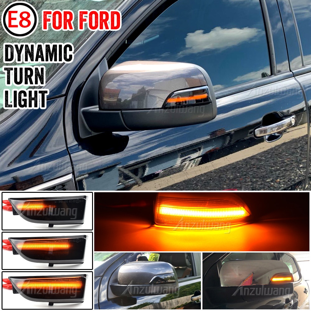 2Piece Sequential Flasher Lamp LED Dynamic Turn Signal Light For Ford ...