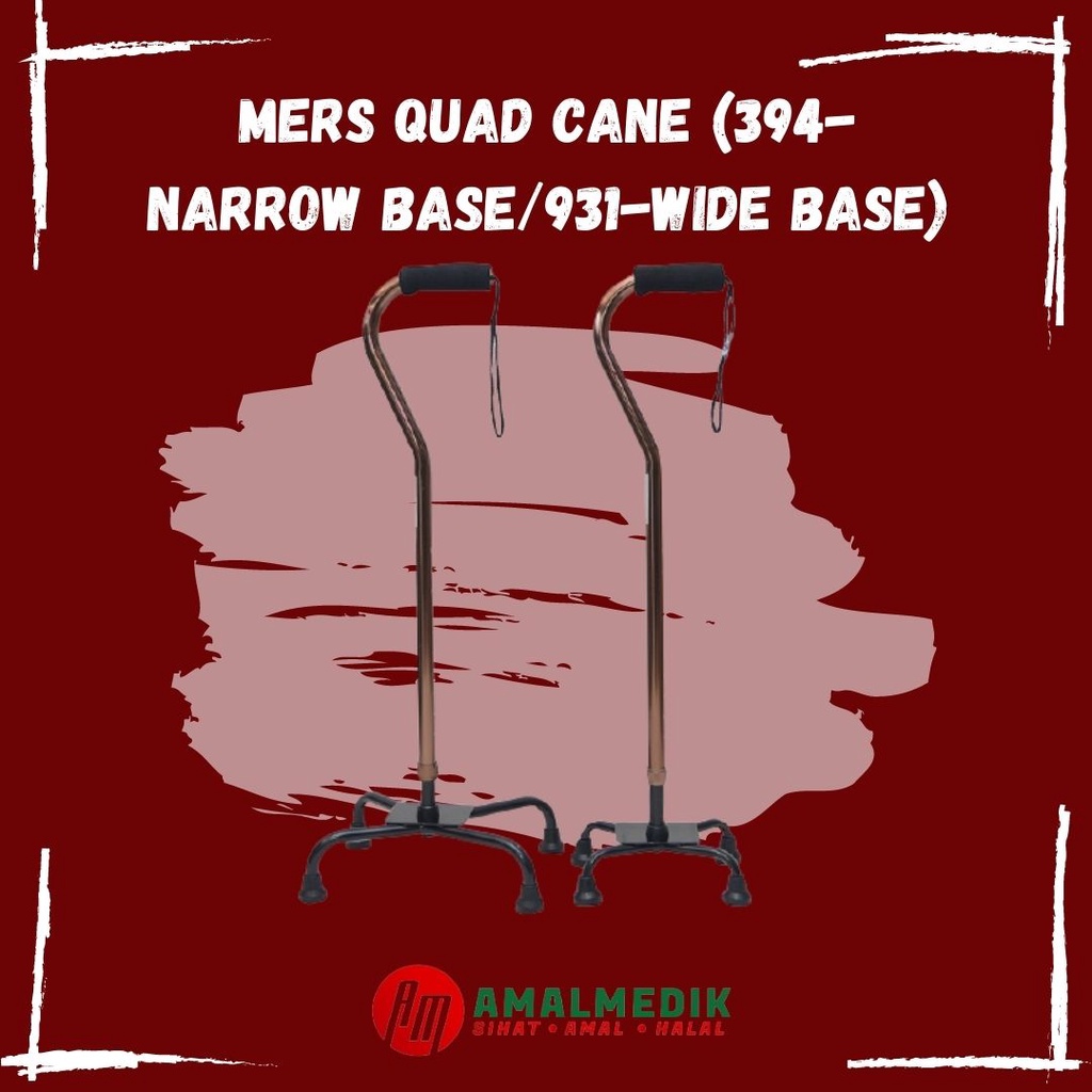 MERS QUAD CANE (394-NARROW BASE/931-WIDE BASE) | Shopee Malaysia