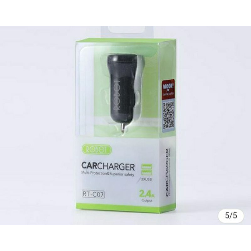 Car Charger Robot Car Saver RT C07 Dual Output Plus Original Micro Cable | Shopee Malaysia