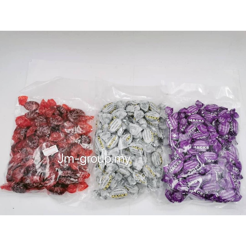 Hacks Candy 250G+- ( Regular / Blackcurrant / Honey Lemon ) (READY ...