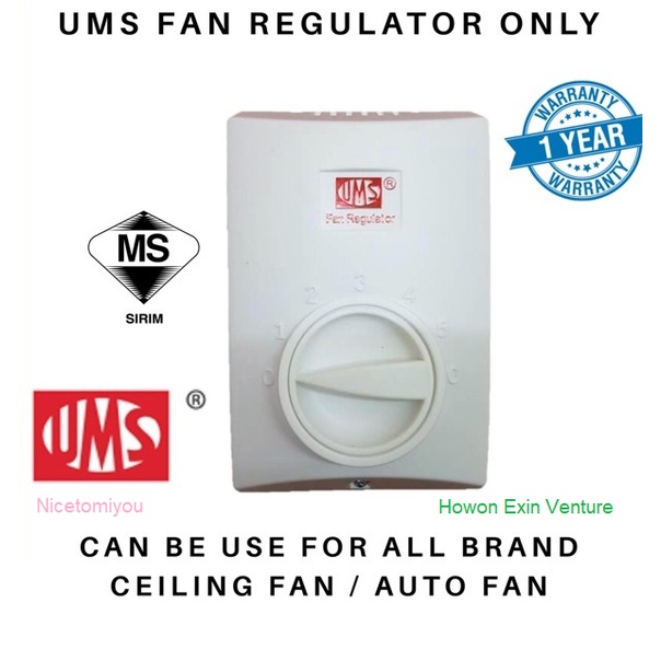 UMS 5 Speed Fan Regulator Control | Shopee Malaysia