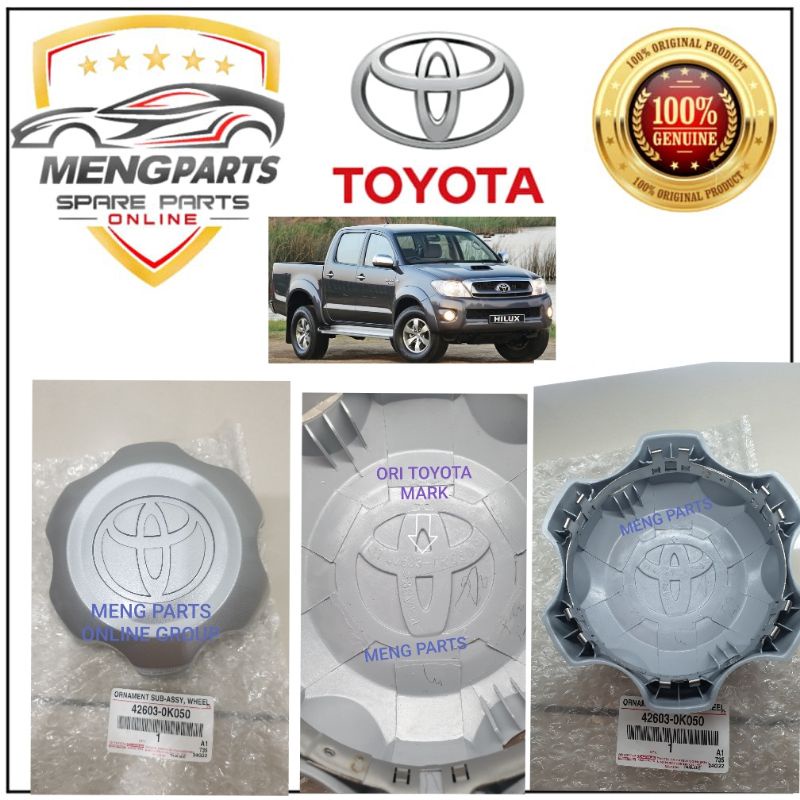 ORIGINAL TOYOTA HILUX KUN25 WHEEL RIM CENTRE CAP ,HUP CAP SIVER(16 ...