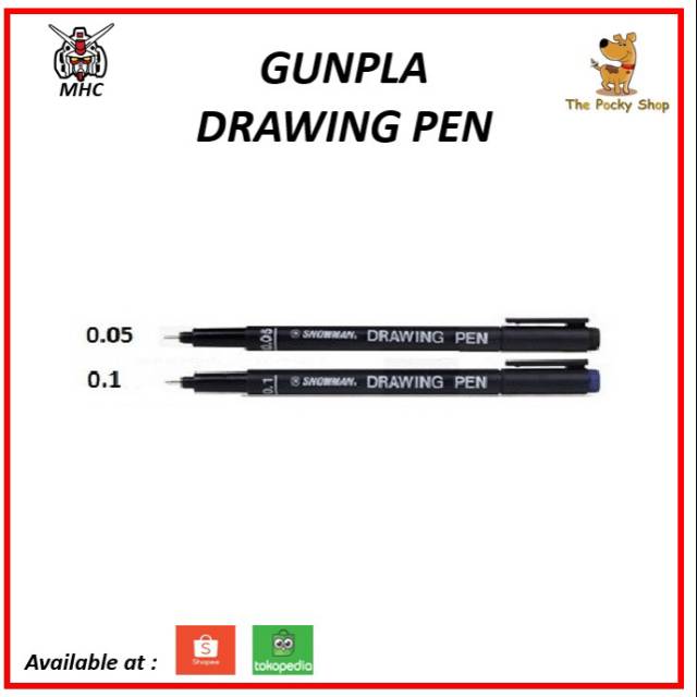 Gunpla Gundam Snowman drawing pen | Shopee Malaysia