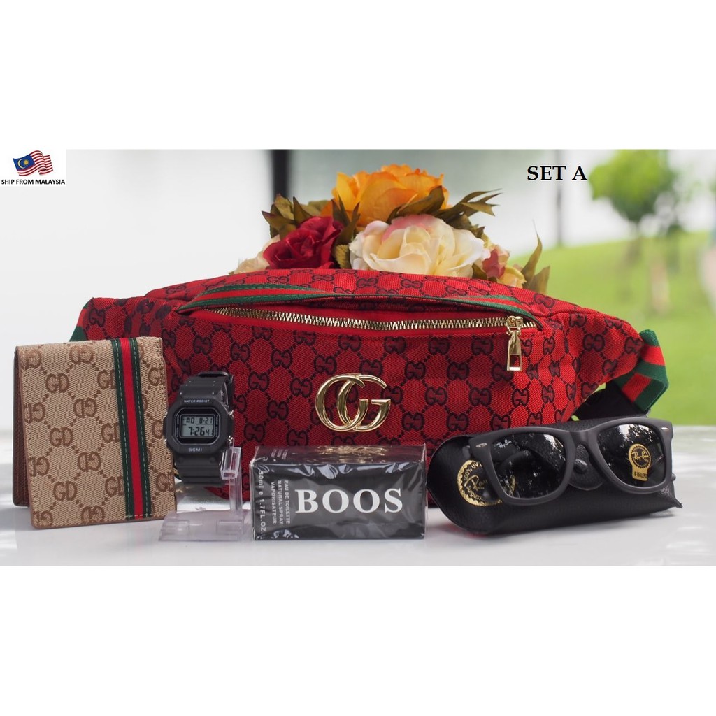 (5 Dlm 1) Set Hadiah Beg Dgn 3 Pilihan Warna Menarik Khas Untuk Lelaki ...