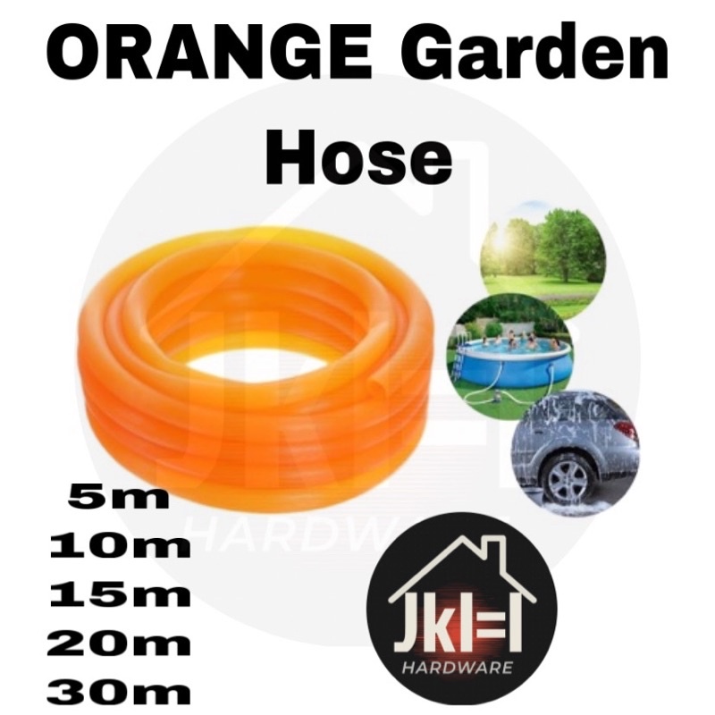 NEW REINFORCED 16mm PVC GARDEN HOSE 5m,10m,15m,20m or 30m (WATER/GARDEN HOSE/PAIP AIR/PAIR GETAH ...