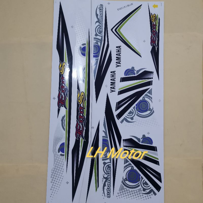 YAMAHA🌟 EGO S ( 8 ) BLUE🌟 BODY STICKER | Shopee Malaysia