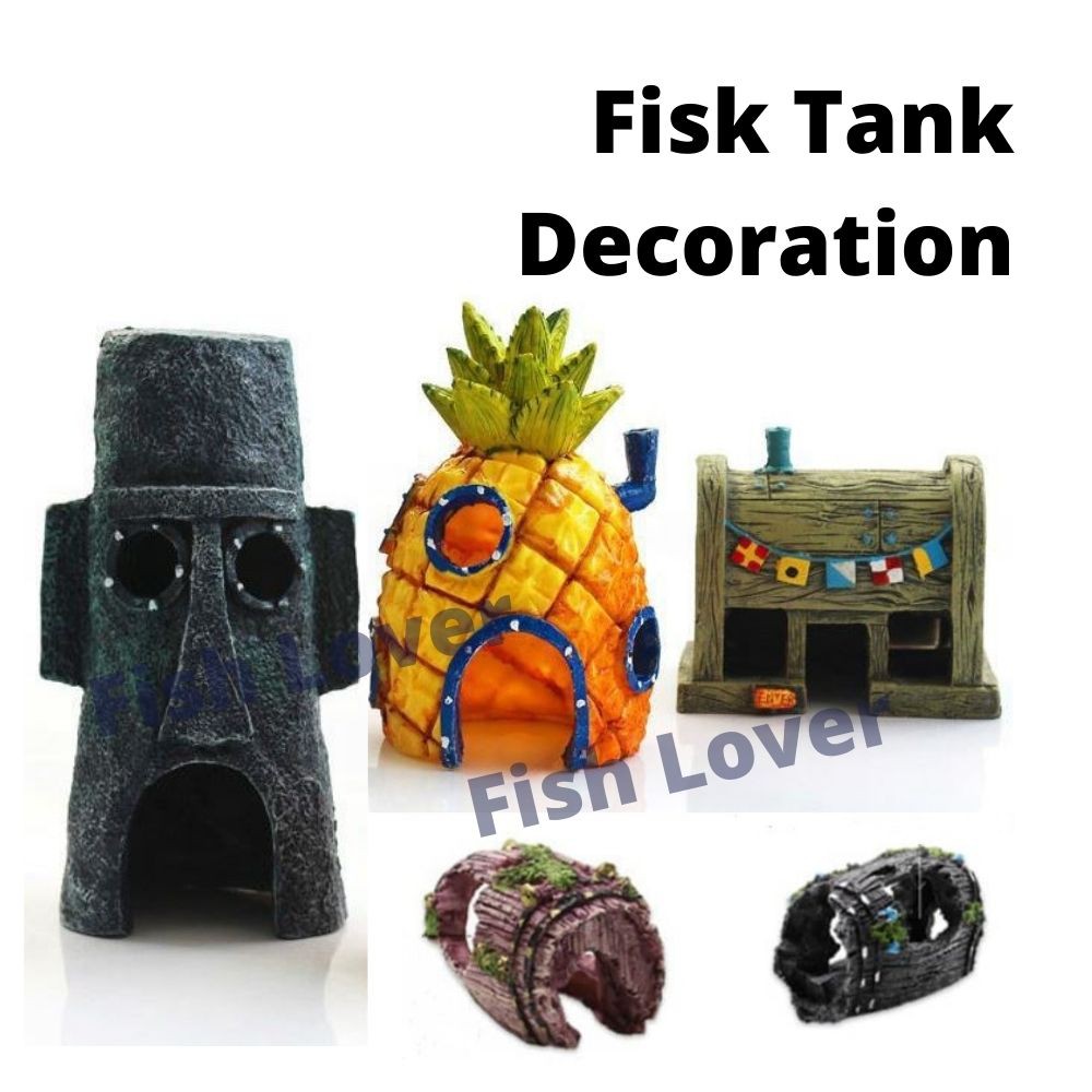SpongeBob Fish Tank Micro Landscape Decoration Aquarium Decor | Shopee ...