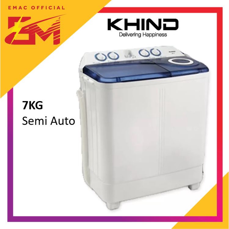 Khind Semi Auto 7KG Twin Tub Washing Machine Semi Auto 7kg WM717 ...