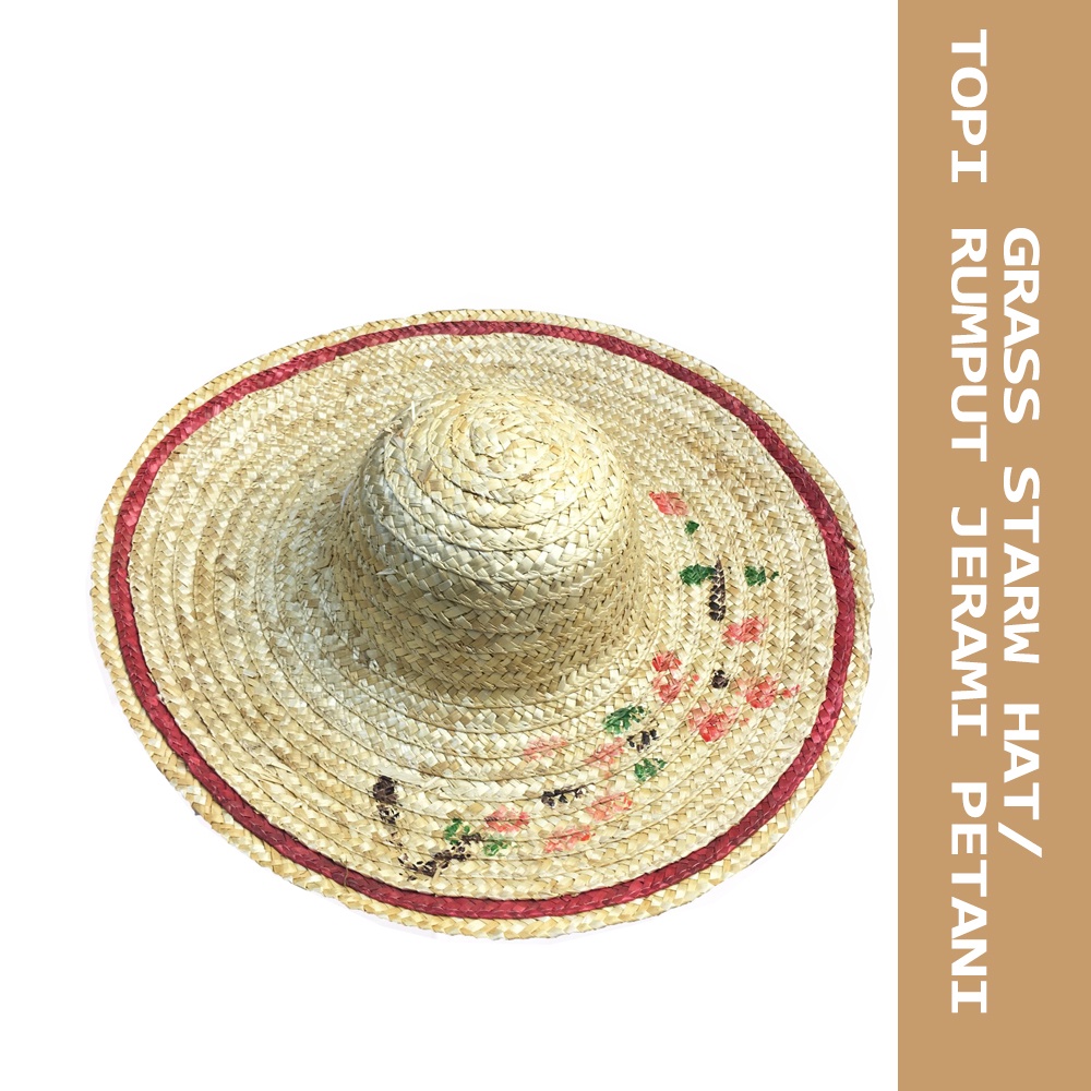 Grass Straw Hat l Topi Rumput Jerami Petani 20" | Shopee Malaysia