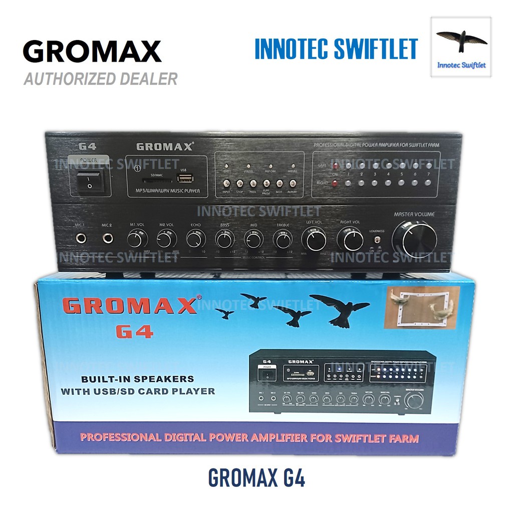 Gromax G4 Professional Amplifier for Swiftlet Farming 专业高清引燕播音扩音器 ...